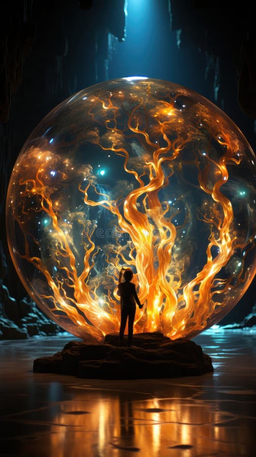 A Giant Sphere Made of a Translucent Material, Such As Glass or Plastic ...