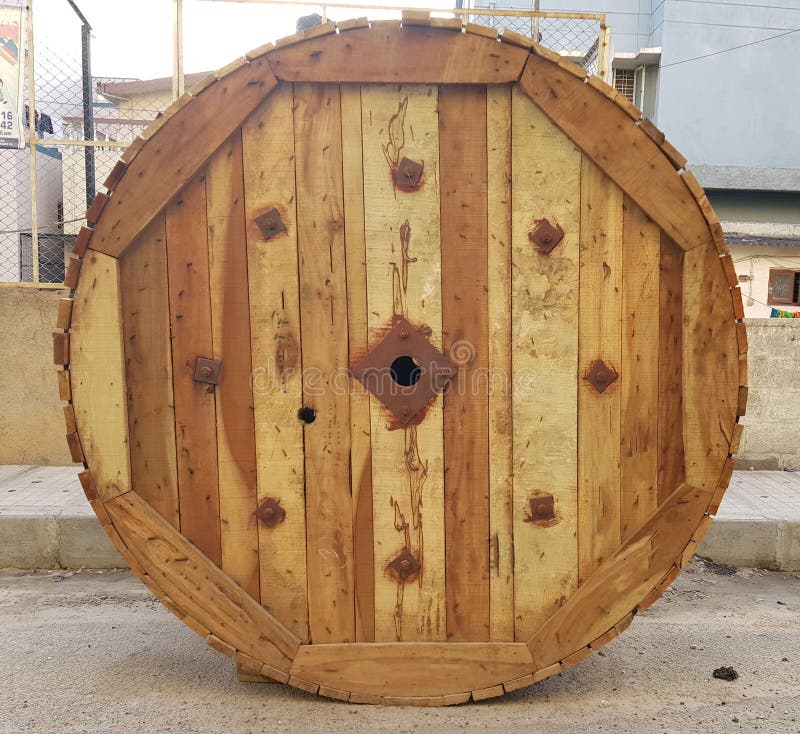 A Giant Spool Used for Electrical Cable Stock Photo - Image of cable ...