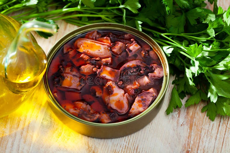 Giant Squid Tentacles in Galician Sauce Stock Image - Image of meal ...