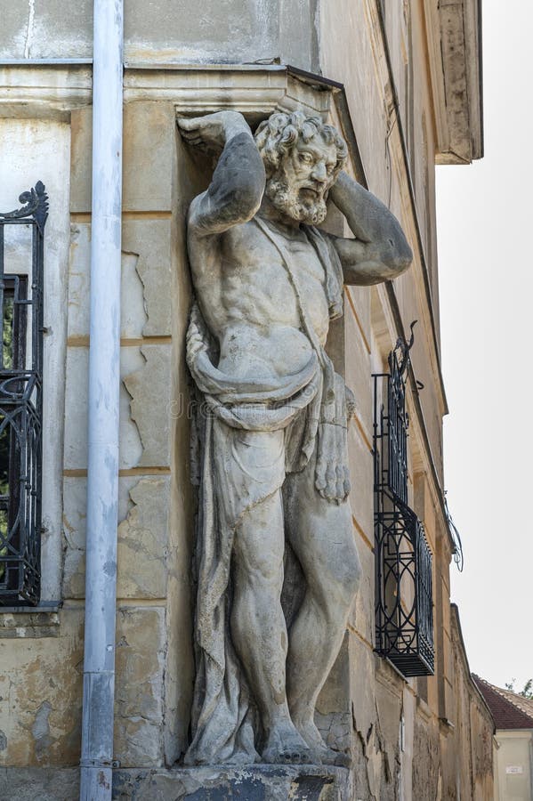 Giant Statue of Atlas or Corgon, Supporting the Floor of the Palace ...