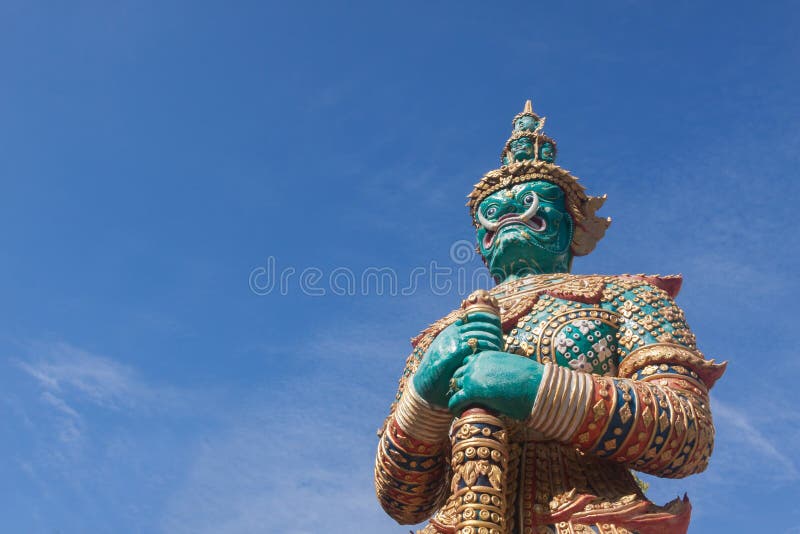 Giant Statue and blue sky. stock photo. Image of gems - 83459732