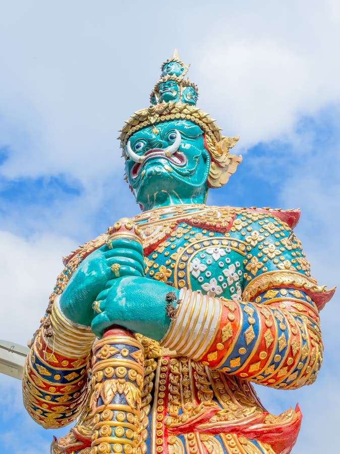 Giant Statue in Thai Temple,Public Statue in Thailand Stock Image ...