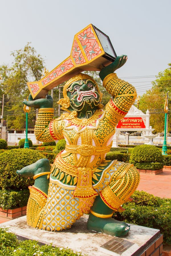 The Giant Statue at Wat Tha Luang, Phichit, Thailand Stock Photo ...