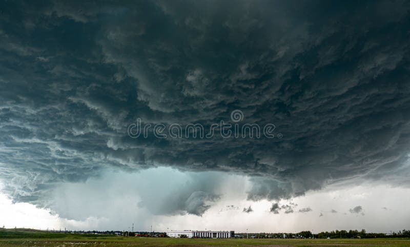 Giant Storm Clouds with Amazing Light and Shadows. Stock Image - Image ...
