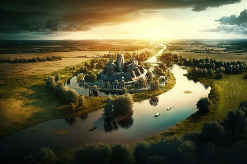 A Giant Tech Structure that Defies Gravity and Weaves Itself Across the ...