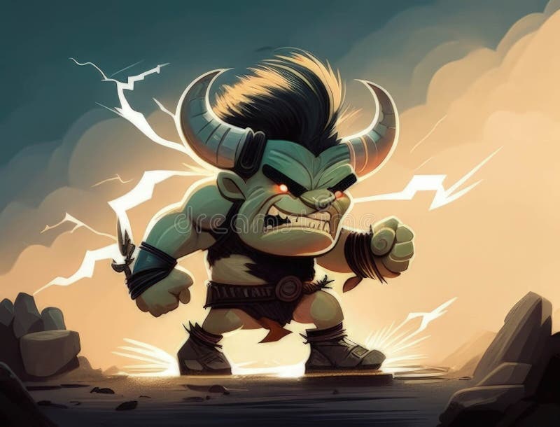 A Giant Troll Lumbered Across the Landscape Each Step Creating a Rumble ...