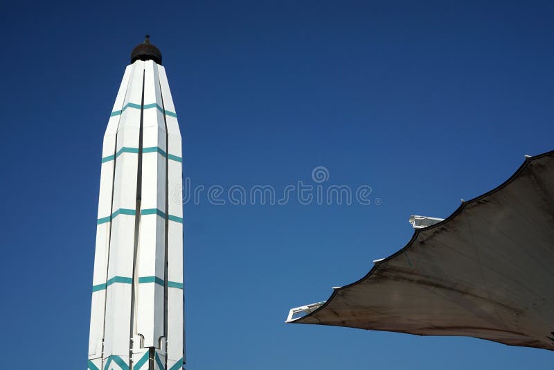 Giant Umbrella at the Great Mosque of Central Java Stock Image - Image ...