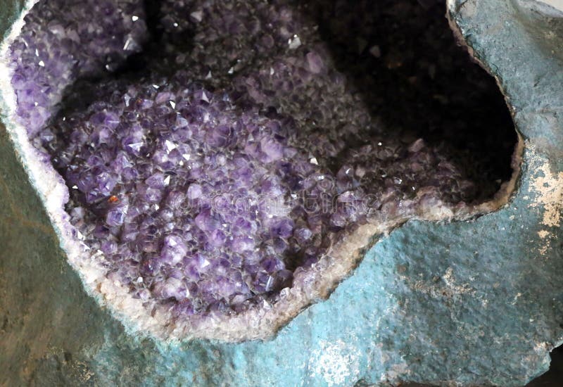 Giant Very Rare Amethyst Ore Stock Image - Image of purple, mineral ...