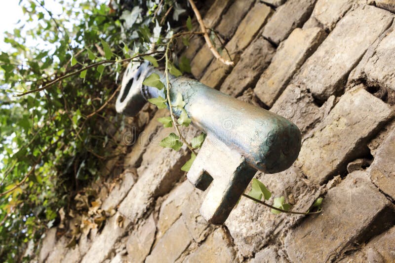 Giant Vintage Key stock photo. Image of design, closeup - 79037758