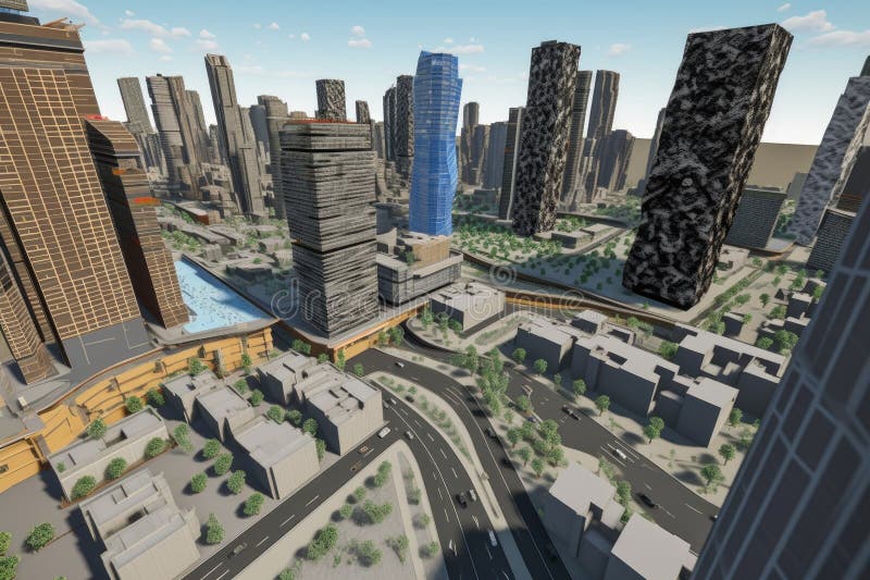 Giant Virtual Reality Simulation of City, with Interactive 3d Models of ...