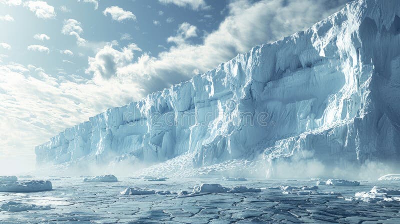 Giant Wall of Ice is about To Break Stock Image - Image of water, shelf ...