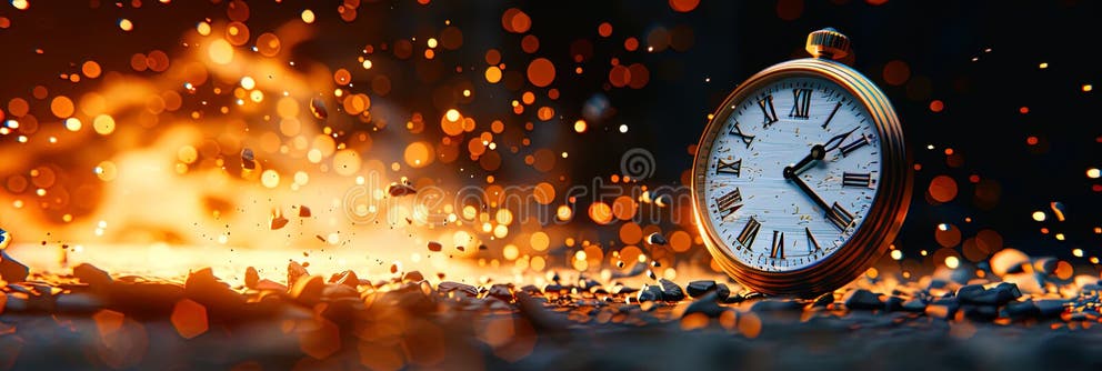 A Giant Watch Replacing the Sky, Where the Arrows Move at a Differently ...