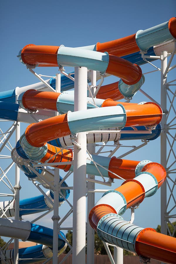 Giant Water Slide stock photo. Image of recreation, entertainment ...