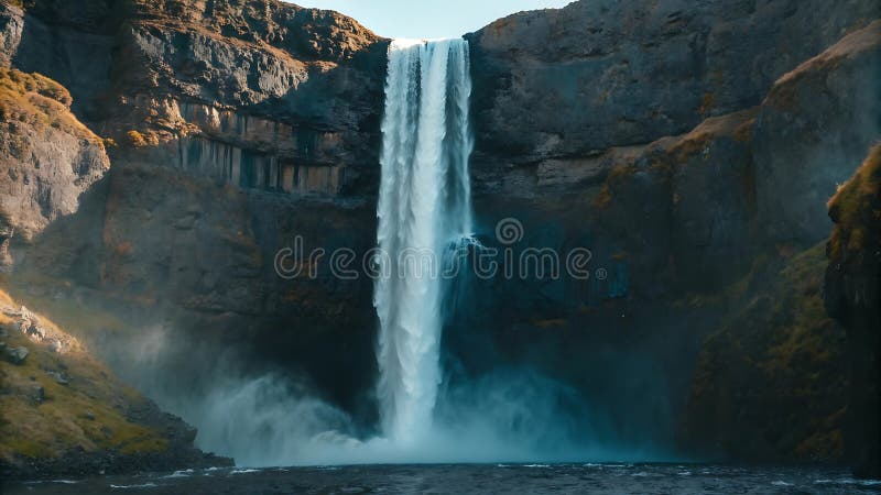 Giant Waterfalls from the Mountain, Big Mountain Waterfalls, Waterfall ...