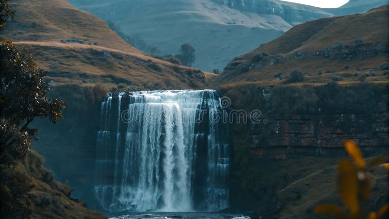 Giant Waterfalls from the Mountain, Big Mountain Waterfalls, Waterfall ...