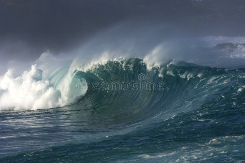 Giant wave stock image. Image of hawaii, water, north - 3453621