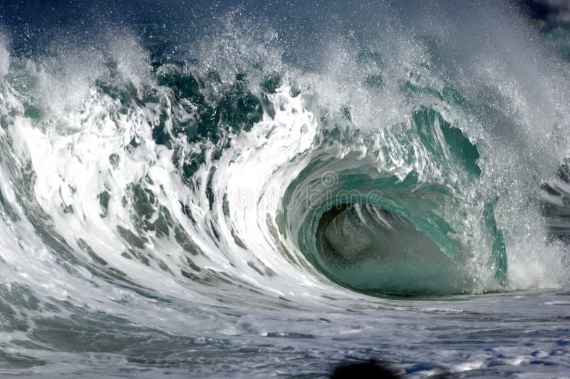 Giant wave stock image. Image of hollow, oahu, water, surfing - 3453613