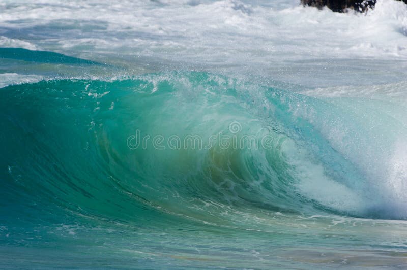 Giant wave stock photo. Image of break, shore, kauai, surf - 3484284