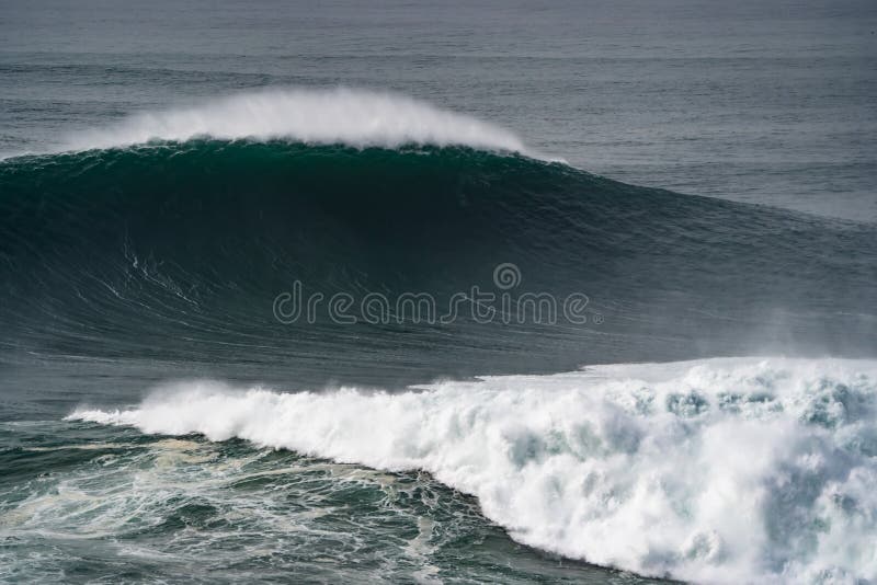 Giant wave about to break stock image. Image of break - 242875789