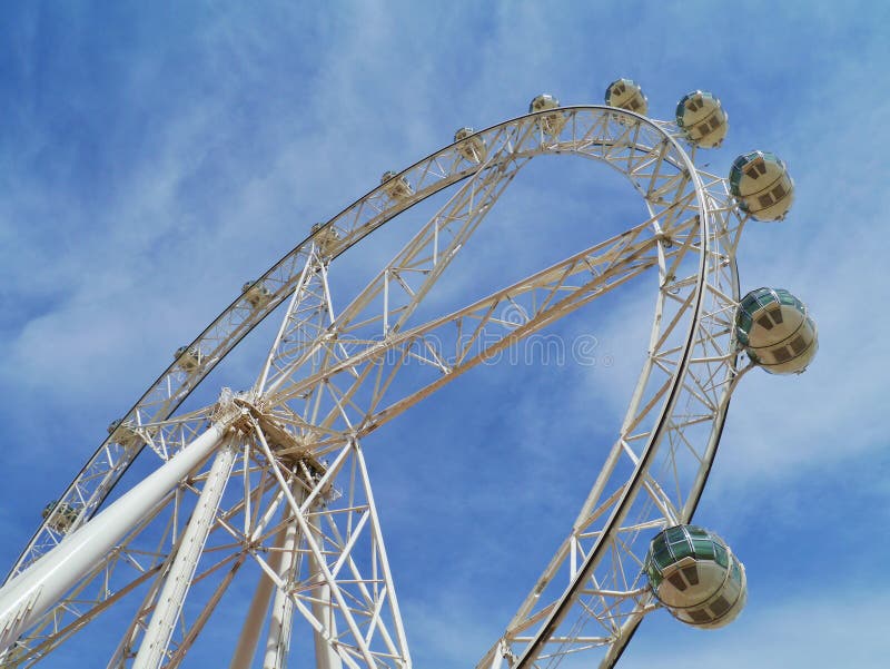 The Giant Wheel in the Dockland of Melbourne Stock Photo - Image of ...