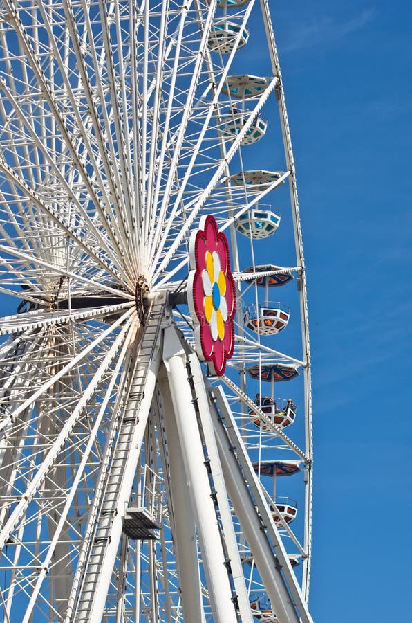 Giant Wheel in Prater Amusement Park at Vienna Stock Image - Image of ...