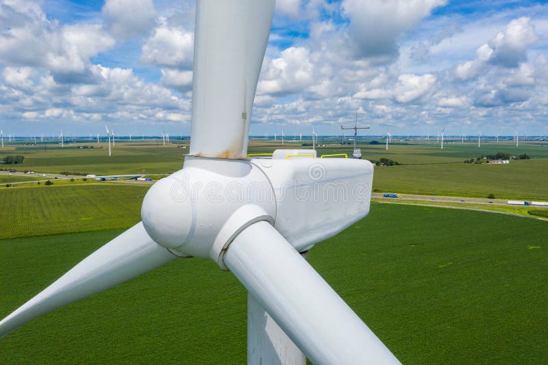 Giant Wind Turbine Closeup 1 Stock Photo - Image of closeup, renewable ...