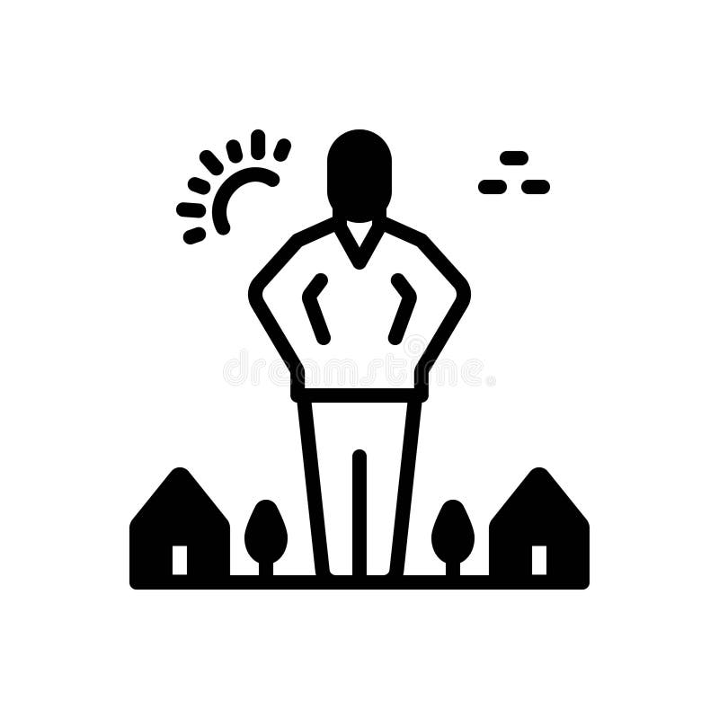 Black Solid Icon for Giants, Huge and Enormous Stock Vector ...