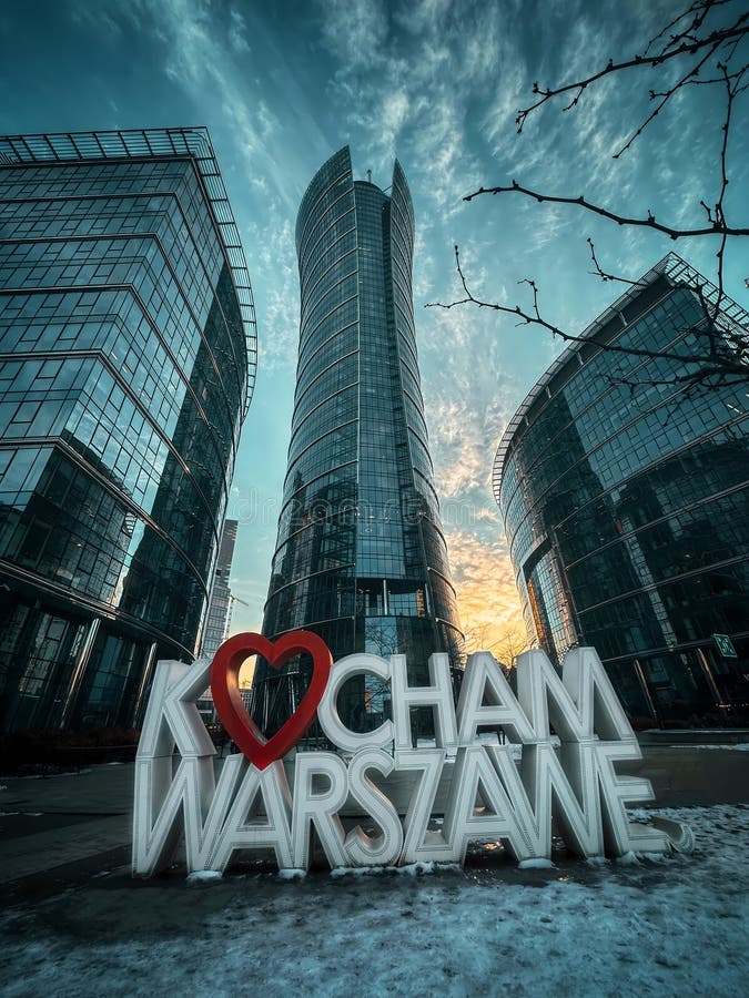 Kocham Warszawe editorial photography. Image of skyline - 272013277
