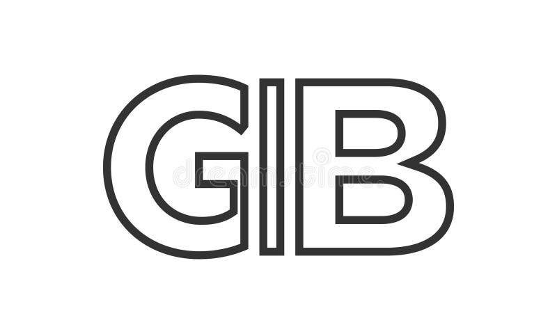 GIB Logo Design Template with Strong and Modern Bold Text. Initial ...
