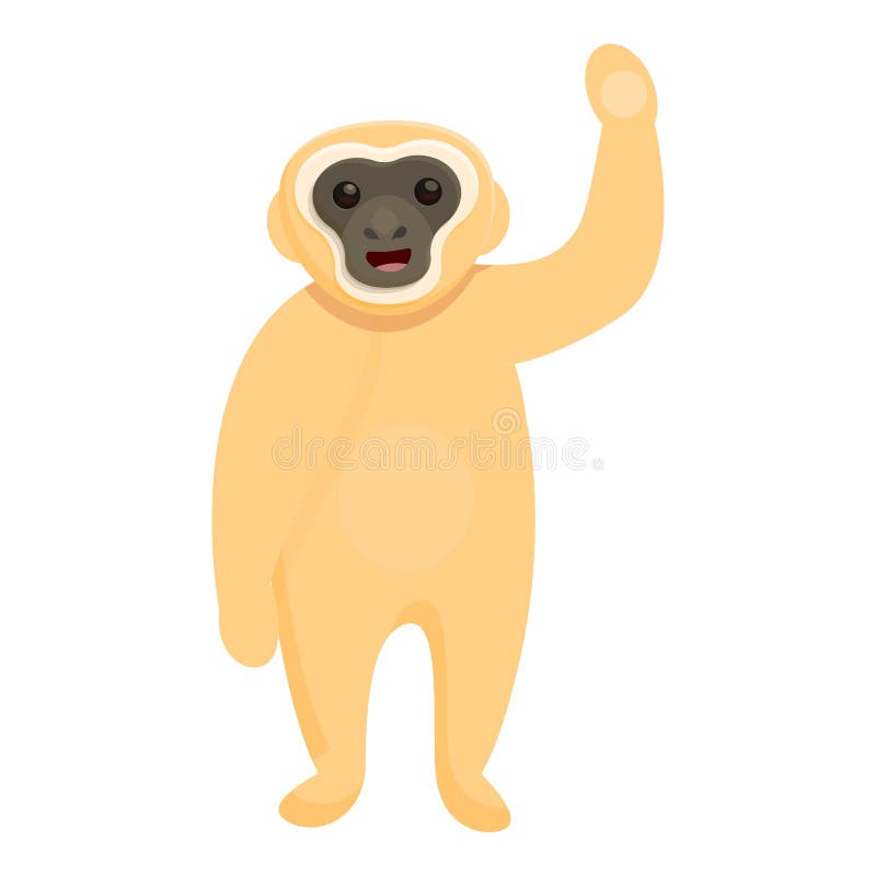 Gibbon Animal Icon, Cartoon Style Stock Vector - Illustration of happy ... Gibbon Animal Icon, Cartoon Style Stock Vector - Illustration of happy ...