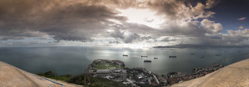 Gibraltar, the Control Point Stock Photo - Image of port, dock: 19273688