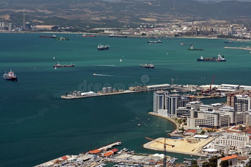 Gibraltar Harbour and Port stock photo. Image of landscape - 21778410
