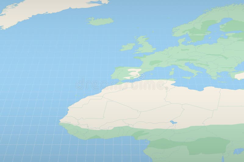 Gibraltar Highlighted on a Detailed Map, Geographic Location of ...