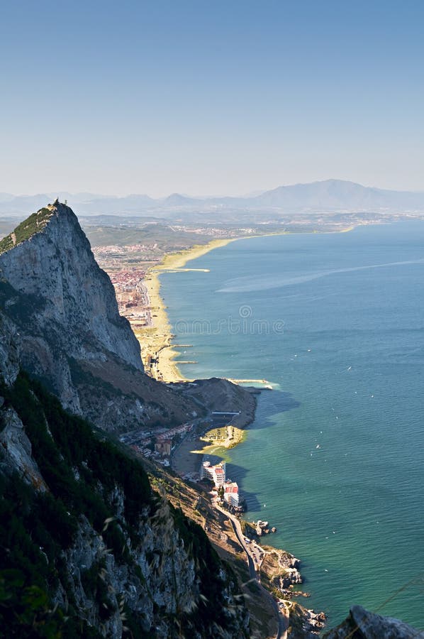 Rock of Gibraltar stock image. Image of sunny, ocean - 16545619