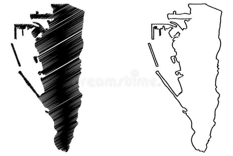 Gibraltar map vector stock vector. Illustration of borders - 100267601