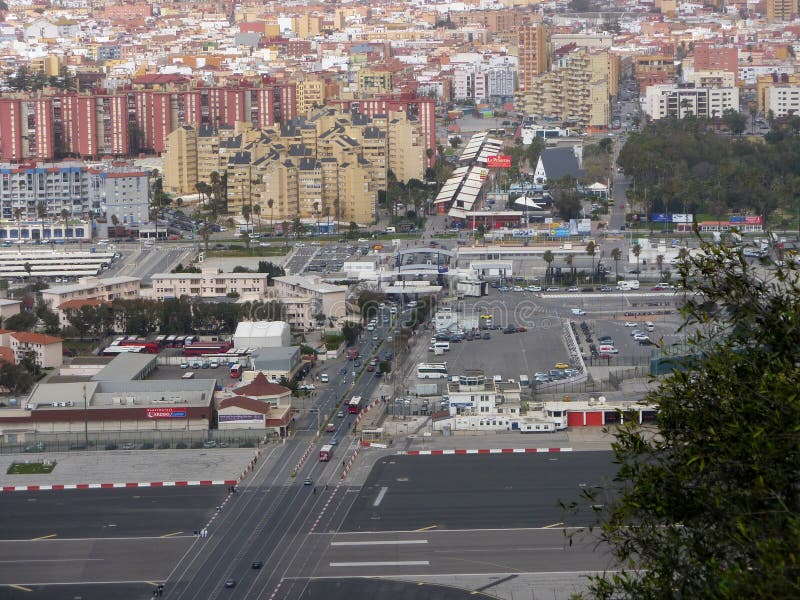 The Border between Gibraltar and Spain Editorial Photography - Image of ...