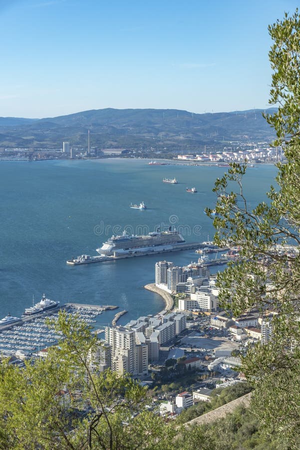 Gibraltar view from rock stock photo. Image of travel - 137240814