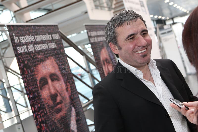 Gica Hagi editorial photography. Image of guest, bucharest - 9704147