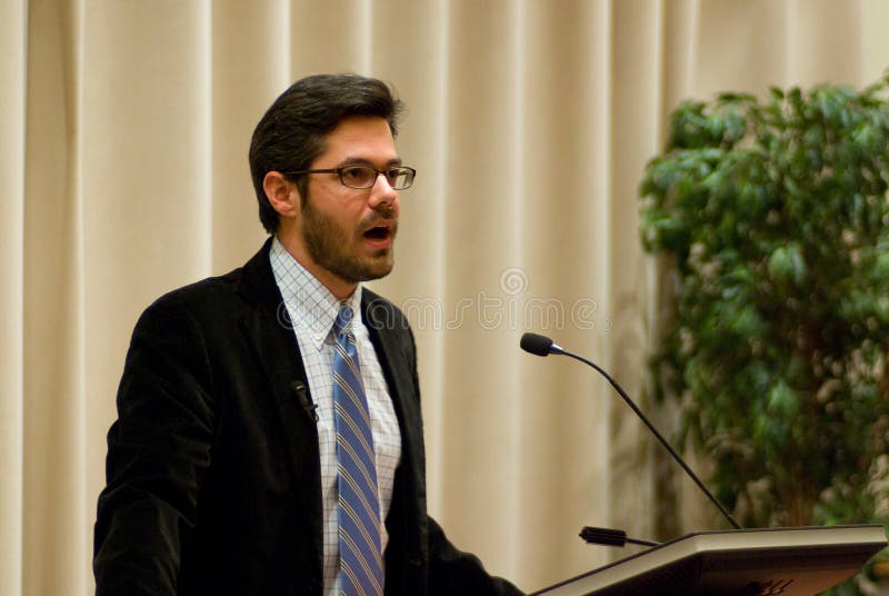 Gideon Yago at Skidmore editorial photography. Image of lecture - 4898292