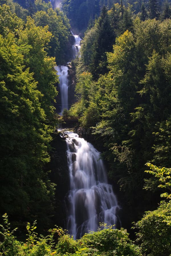 Giessbach Falls in Brienz, Switzerland Stock Photo - Image of ...