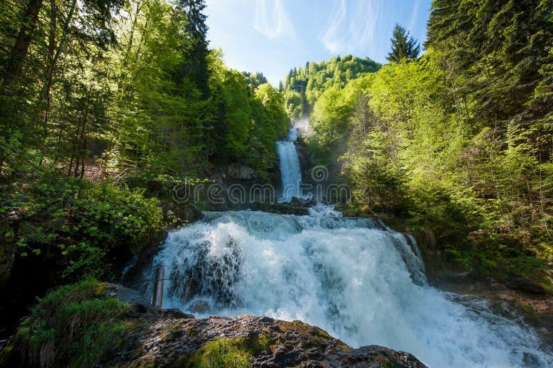 Giessbach waterfalls stock photo. Image of splash, alpine - 28740990