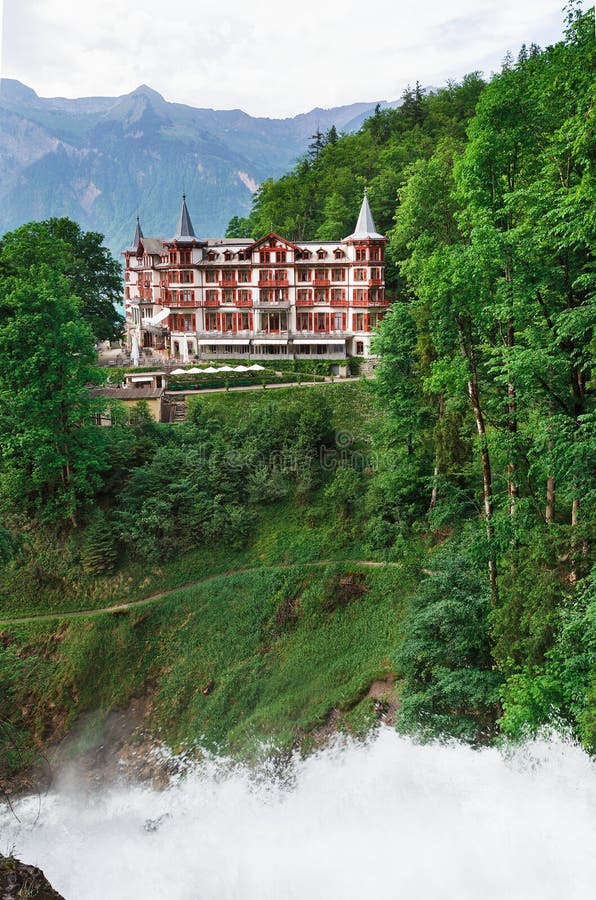 Beautiful Giessbach Waterfalls Stock Image - Image of summer, forest ...