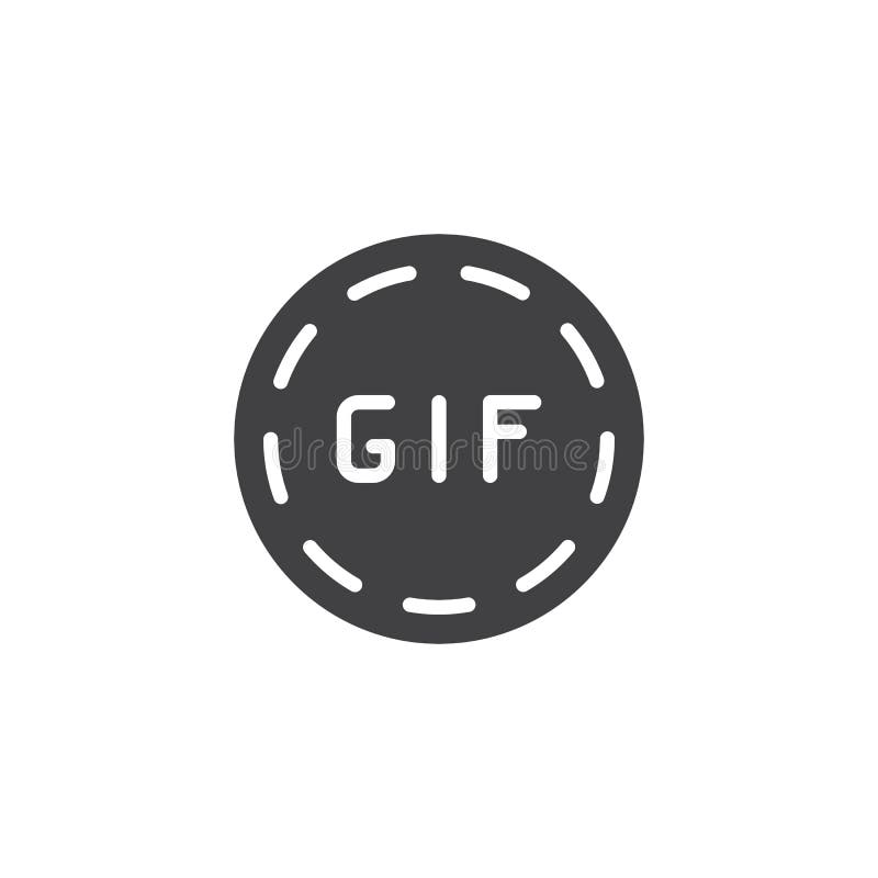 Gif Animation Button Vector Icon Stock Vector - Illustration of simple ...