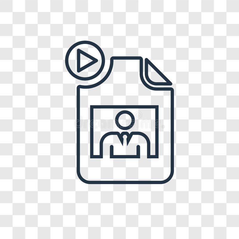 Gif Concept Vector Linear Icon Isolated on Transparent Background, Gif ...