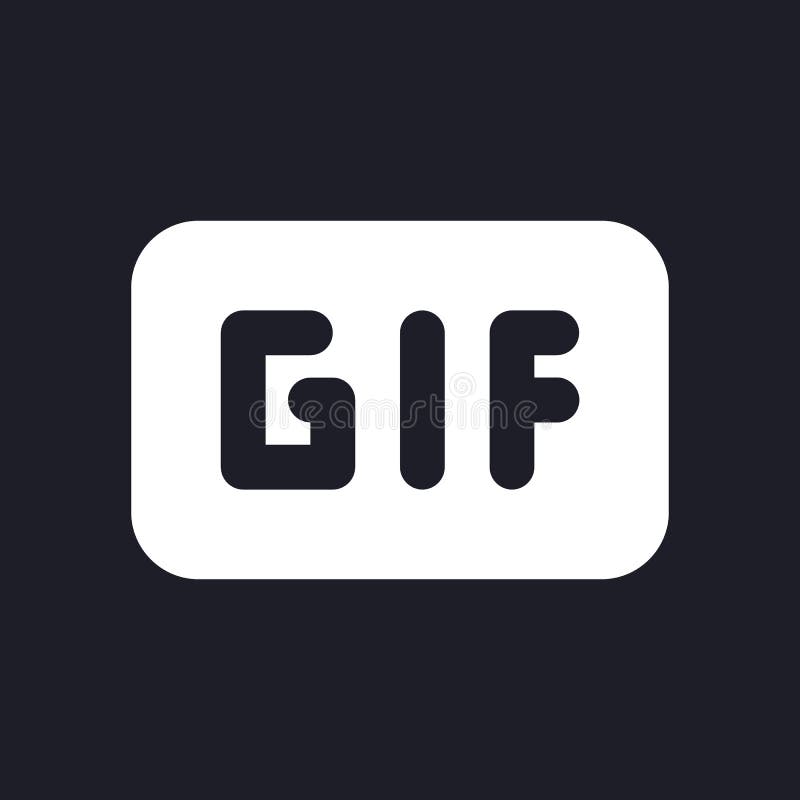GIF Dark Mode Glyph Ui Icon Stock Vector - Illustration of design, chat ...