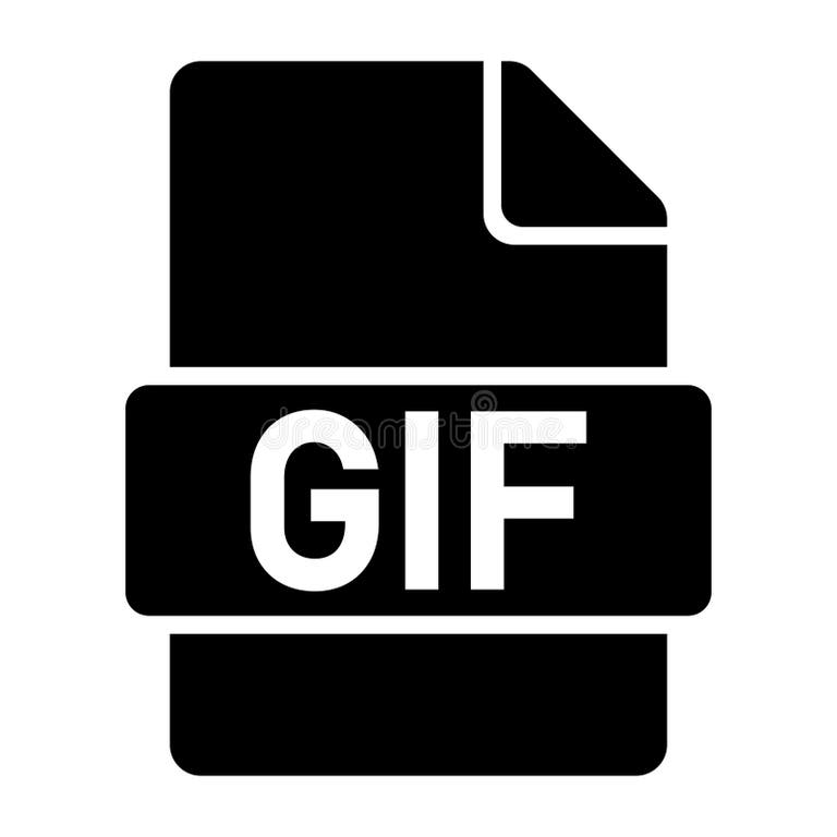 GIF File Format Icon stock vector. Illustration of vector - 274593698