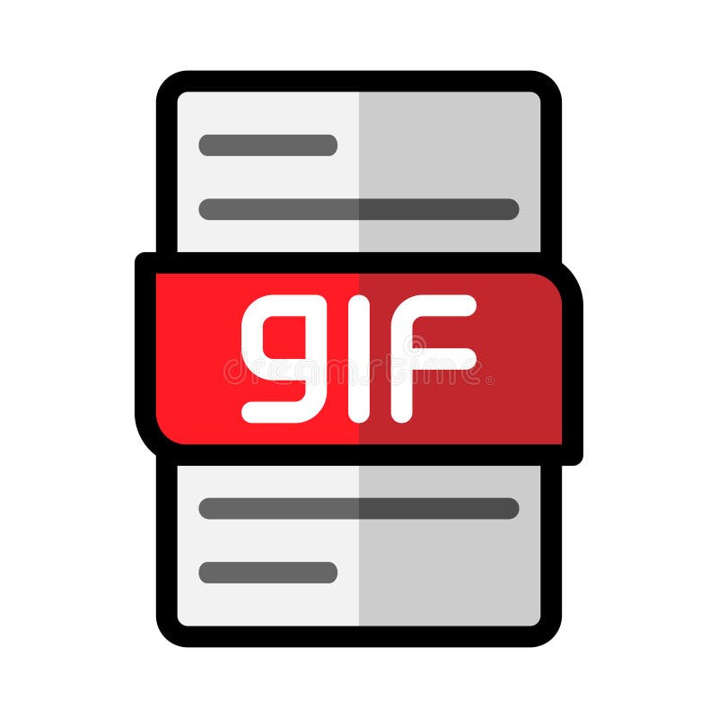 Gif File Type Flat Icons. Document Files Format Graphic Design Outline ...