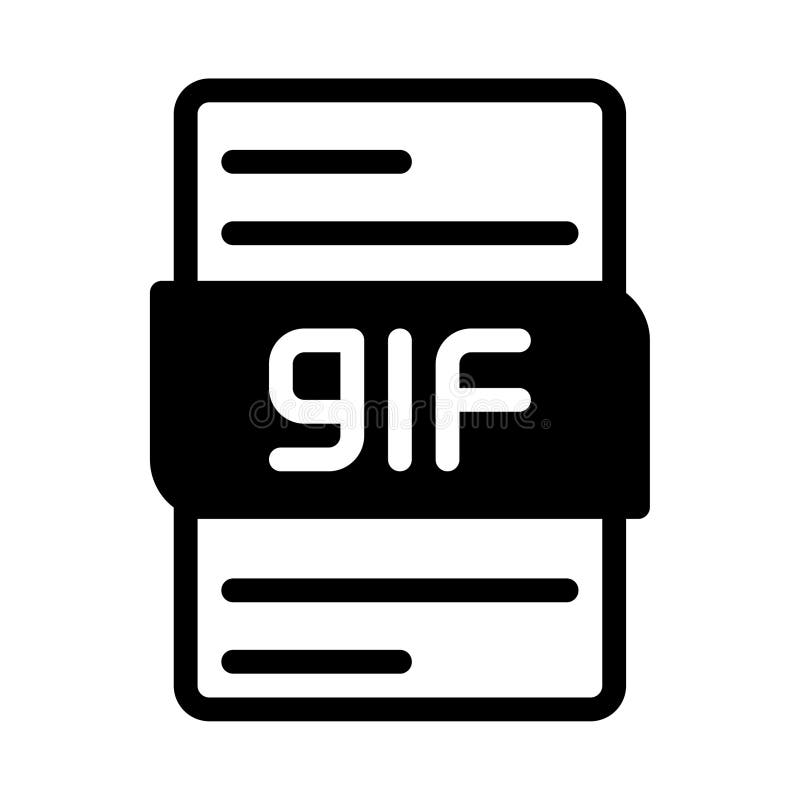 Gif File Type Icon. Files Document Graphic Design. with Outline Style ...