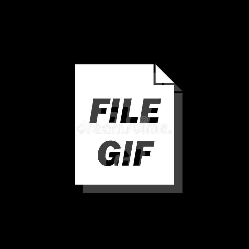 GIF format icon flat stock vector. Illustration of office - 149241743