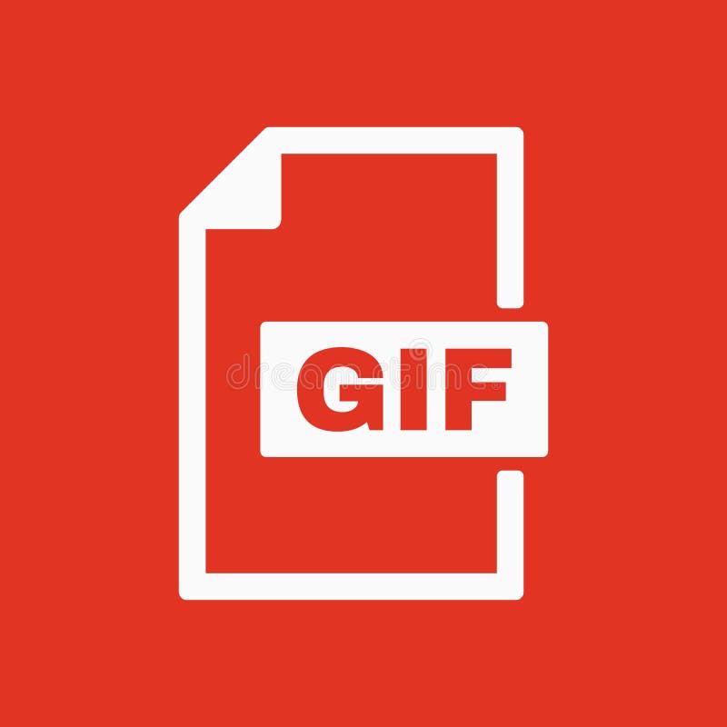 The GIF Icon. File Format Symbol. Flat Stock Vector - Illustration of ...